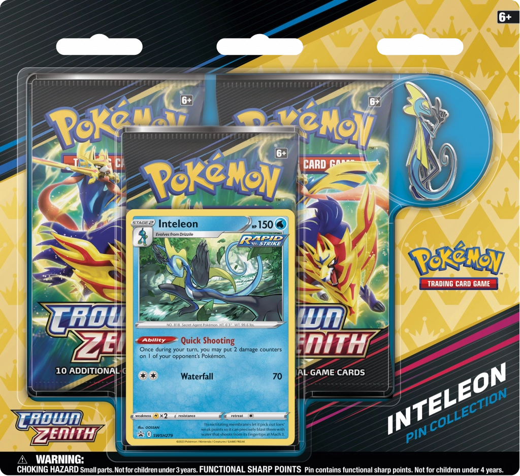 Pokémon Crown Zenith: Inteleon Pin Collection — GameToon